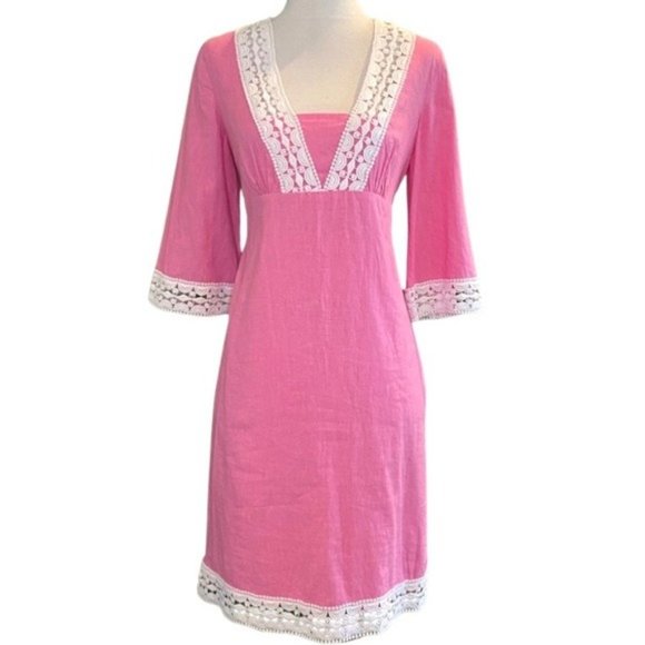 Lilly Pulitzer | Dresses | Lilly Pulitzer Sherman Flare Sleeve Pink ...